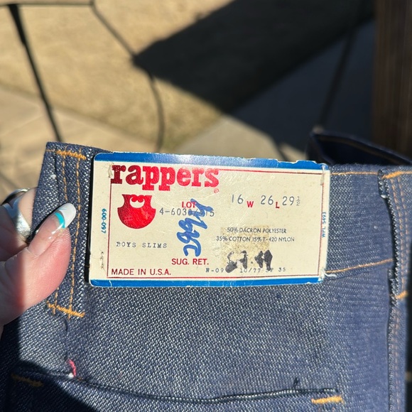 rappers | Bottoms | Nos 96s Deadstock Rappers Blue Denim Jeans Sz 16 ...